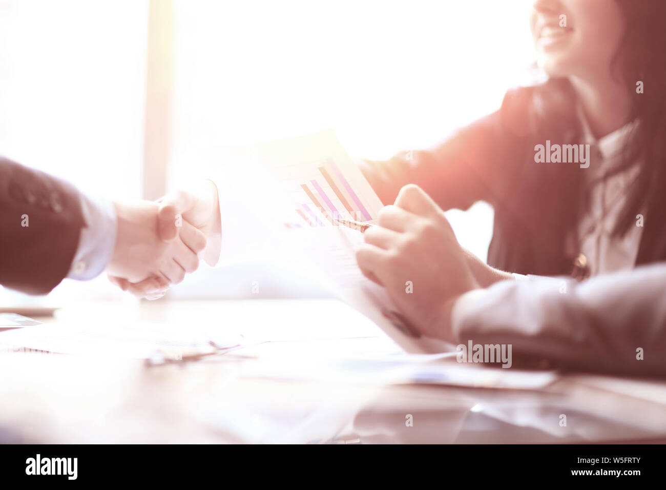 Successful work partner handshake showing hi-res stock photography and ...