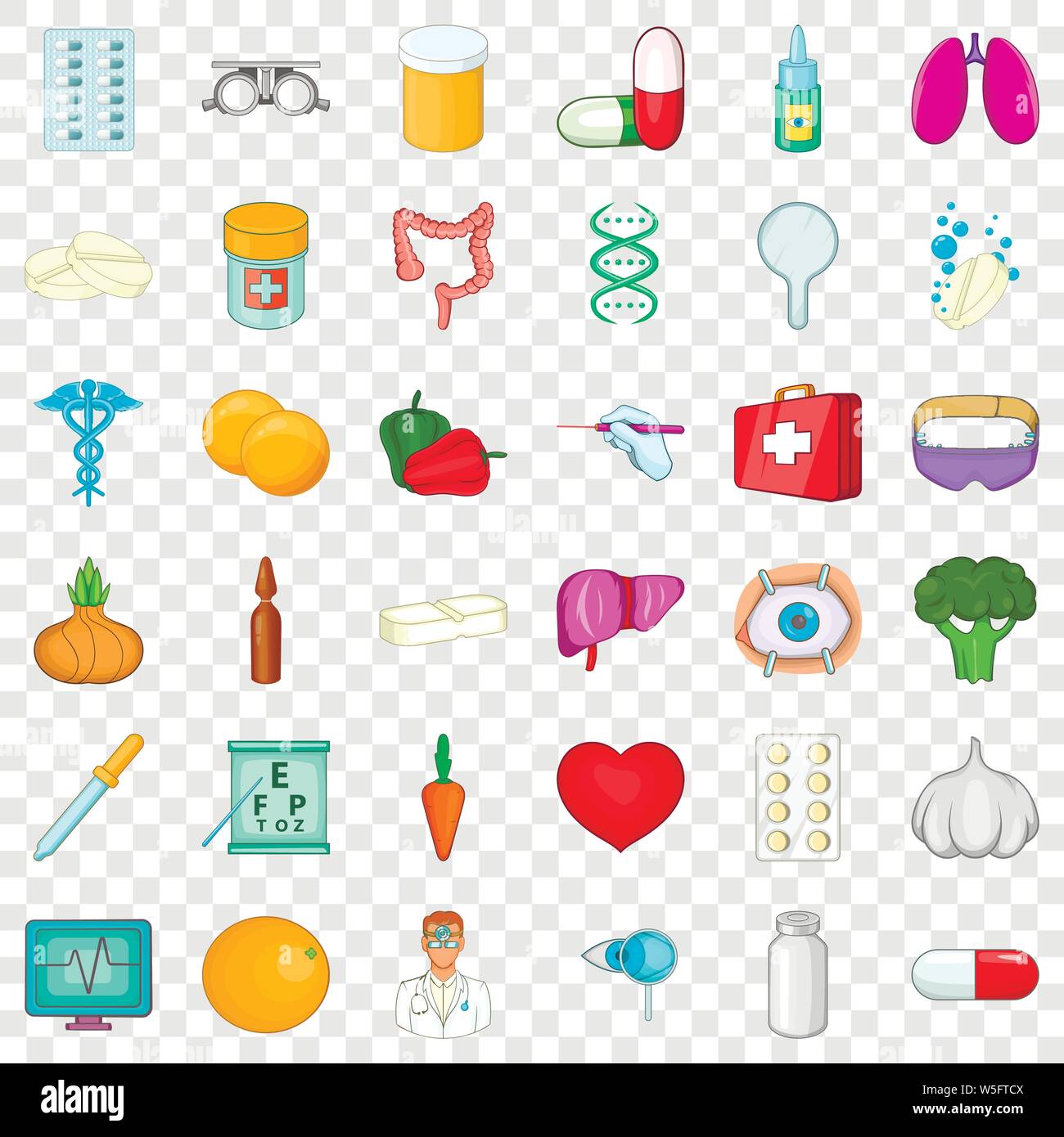 Medicine icons set, cartoon style Stock Vector Image & Art - Alamy