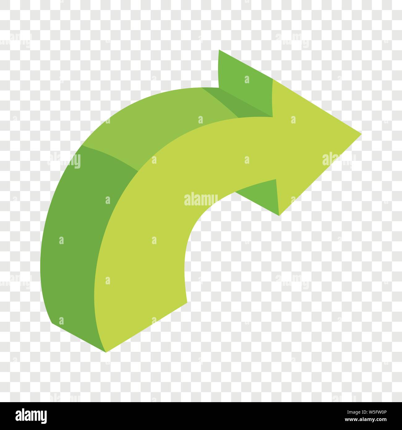 Green Curved Arrow Png