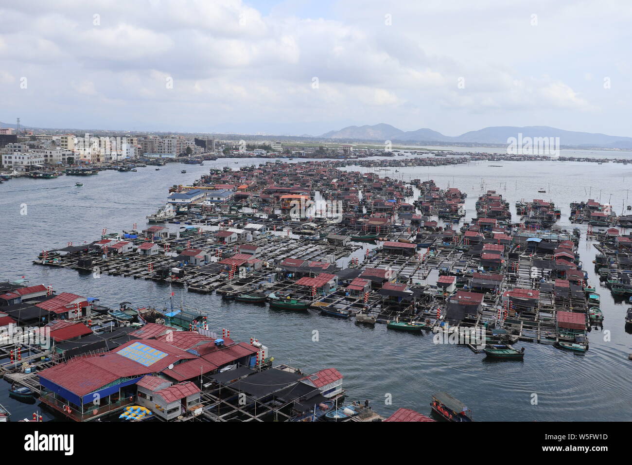 Aerial view of the Nanwan Monkey Island, a state-protected nature ...