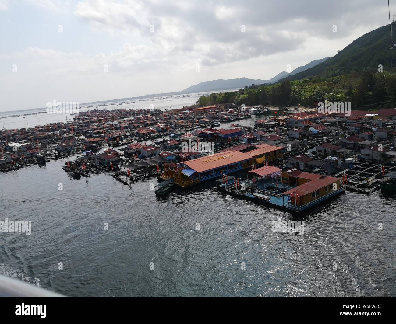 Aerial view of the Nanwan Monkey Island, a state-protected nature ...