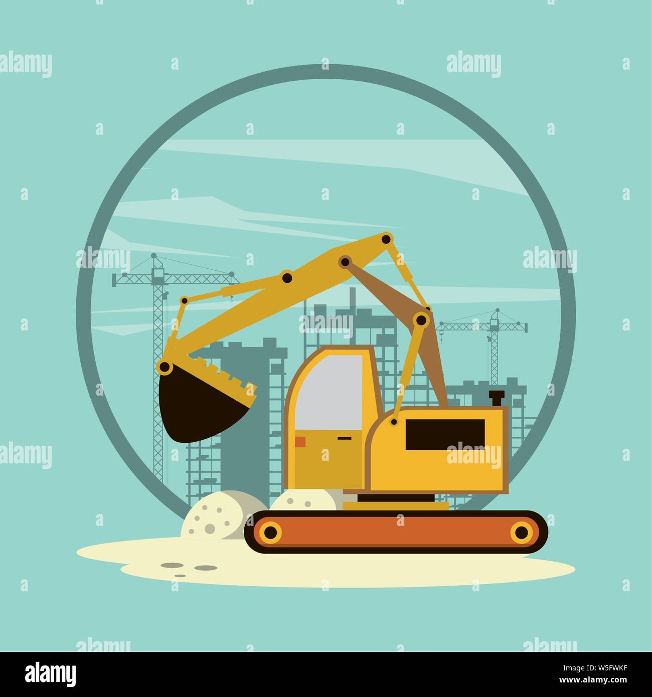 Under construction buildings and machinery Stock Vector Image & Art - Alamy