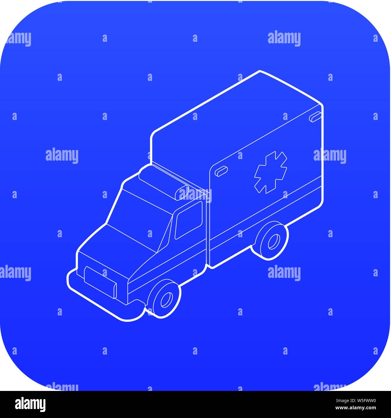 Ambulance icon blue vector Stock Vector Image & Art - Alamy