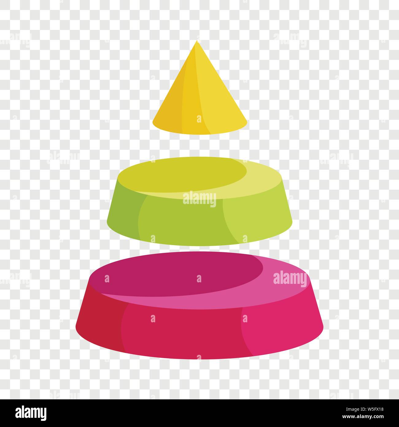 Pyramid divided into three segment layers icon Stock Vector Image & Art ...
