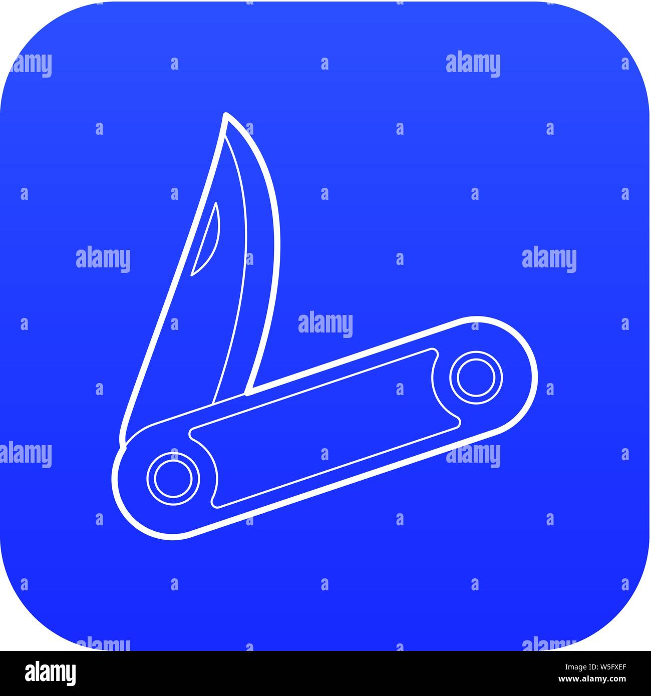 Pocket knife icon blue vector Stock Vector Image & Art - Alamy