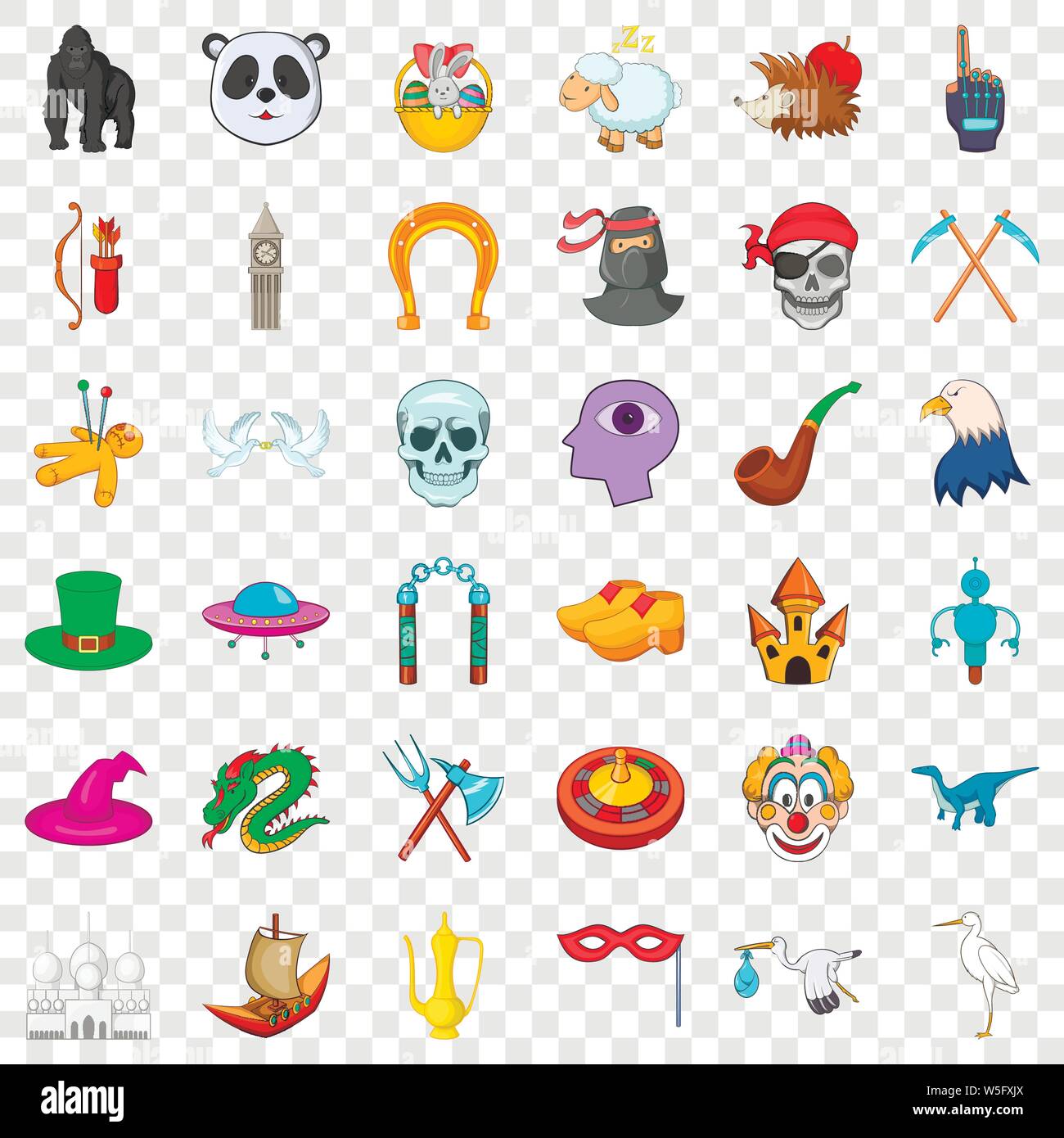 Fantasy icons set, isometric style Stock Vector Image & Art - Alamy