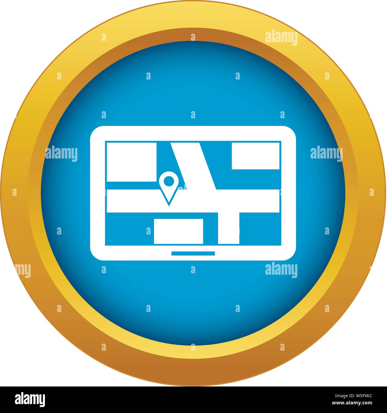 Navigation icon blue vector isolated Stock Vector Image & Art - Alamy