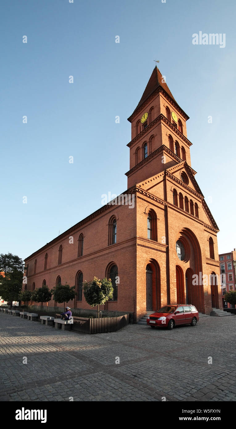 Former Protestant church at New Market square in Torun. Poland Stock ...