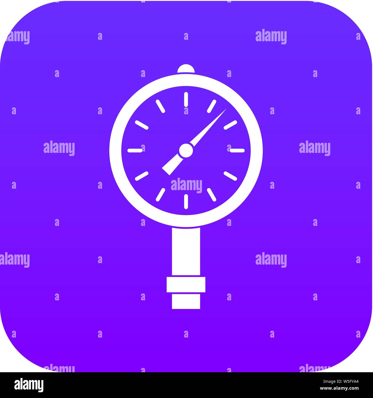 Manometer or pressure gauge icon digital purple Stock Vector Image ...