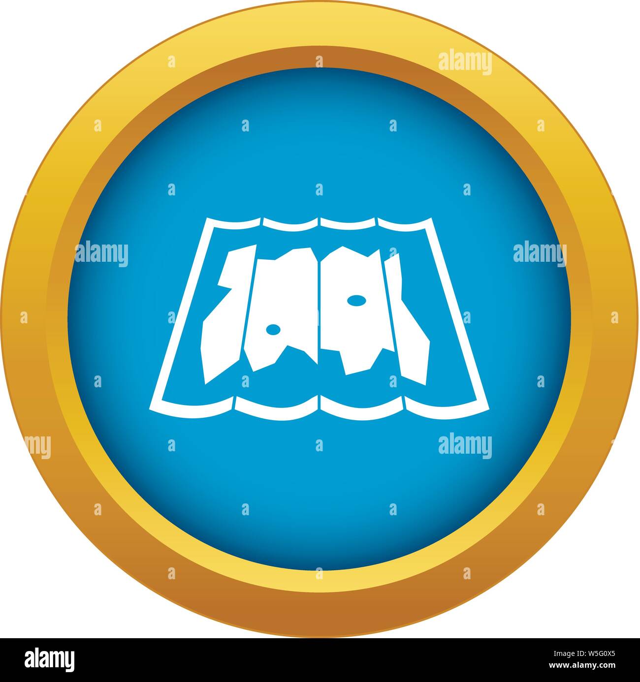 Map icon blue vector isolated Stock Vector Image & Art - Alamy