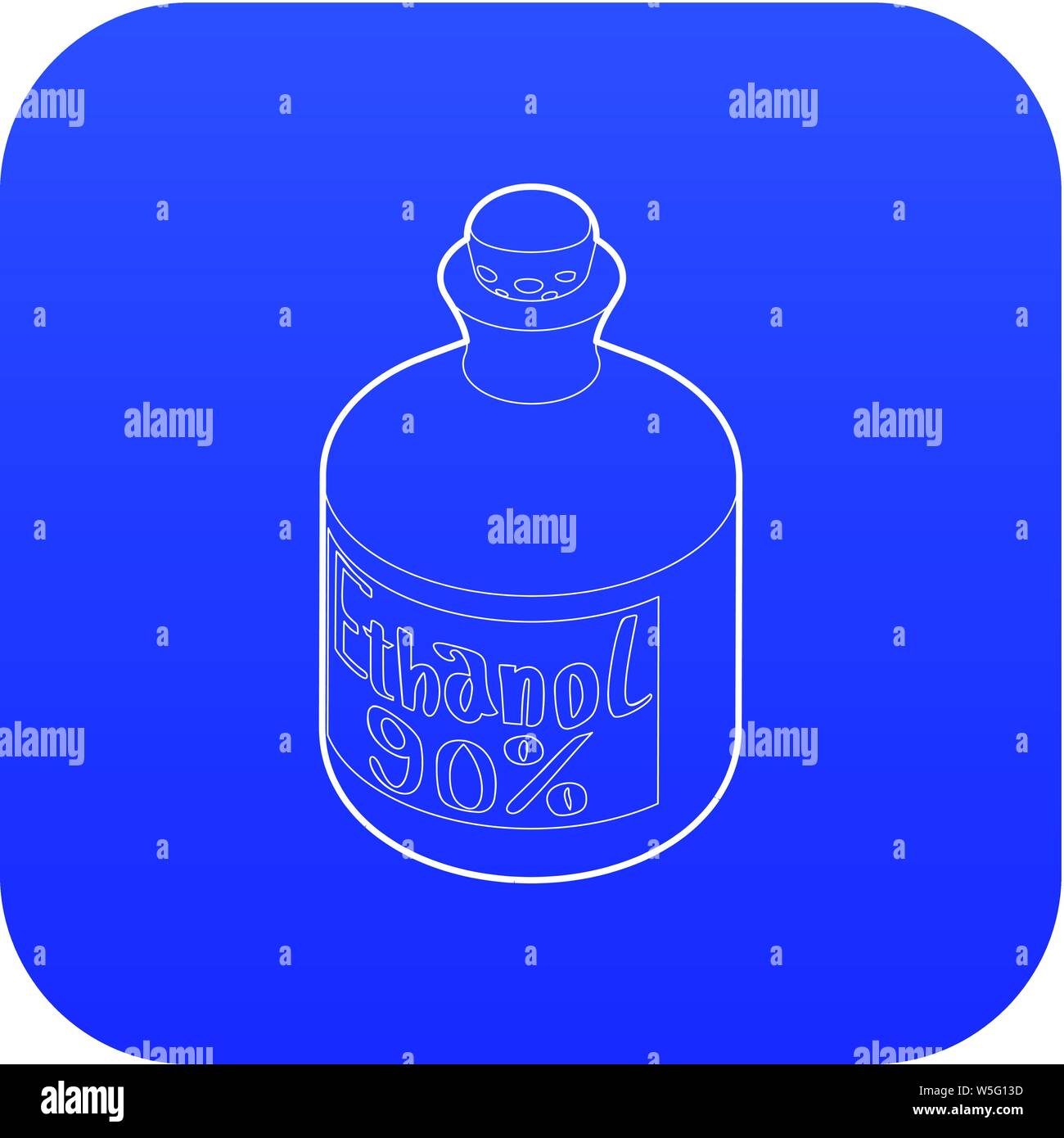 Ethanol in bottle icon blue vector Stock Vector Image & Art - Alamy