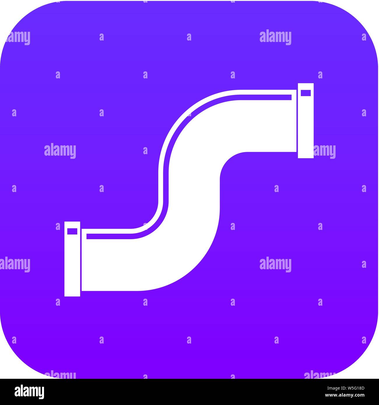 Joint pipe in form S letter icon digital purple Stock Vector Image ...