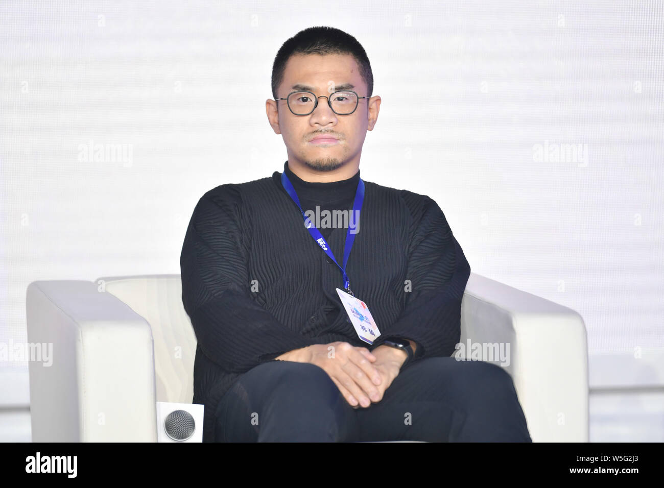 Qi Meng, co-founder and CEO of Chinese logistics platform ddchuansong.com, speaks during the ...