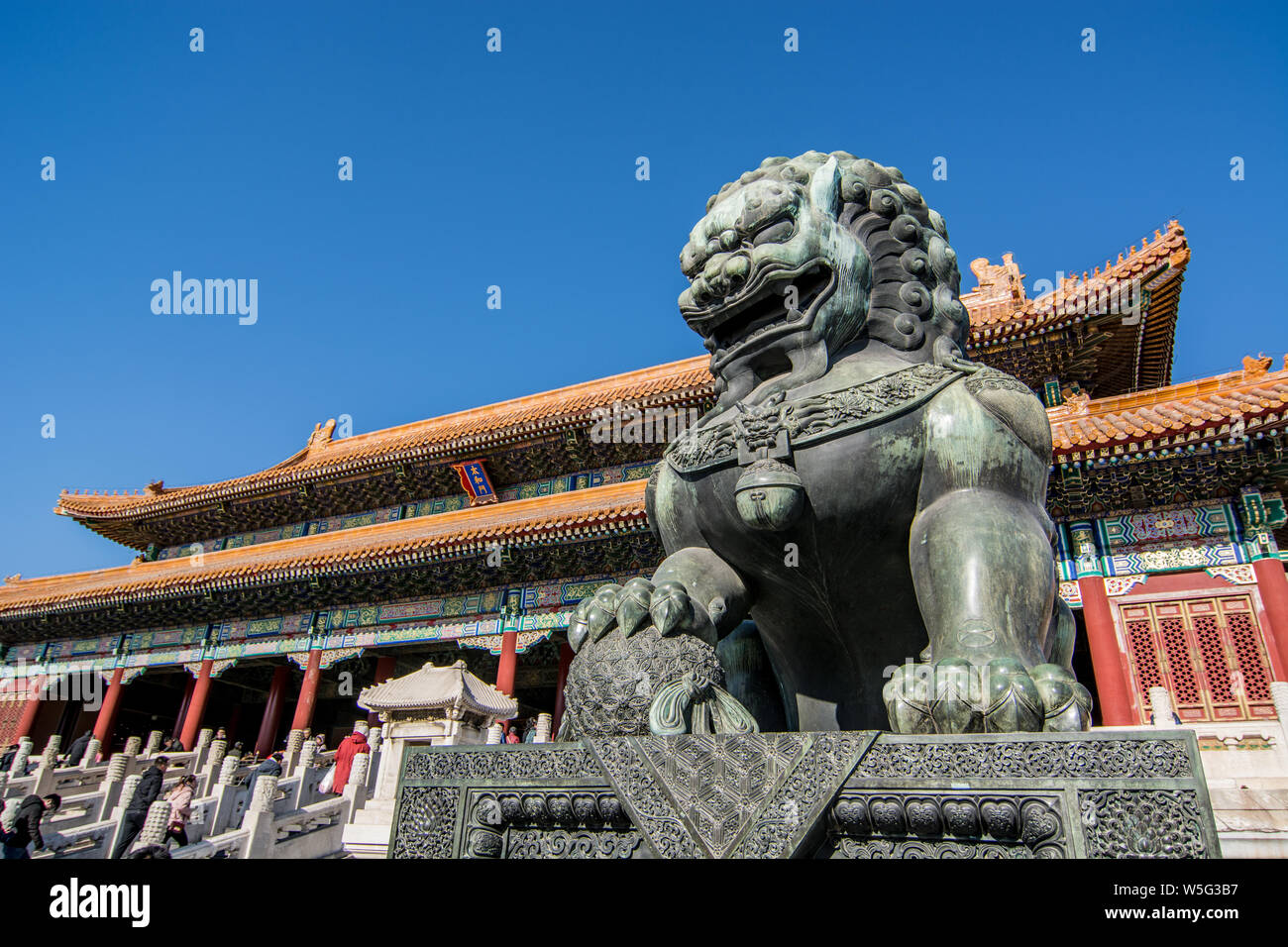 A view of the Palace Museum, also known as the Forbidden City, in ...