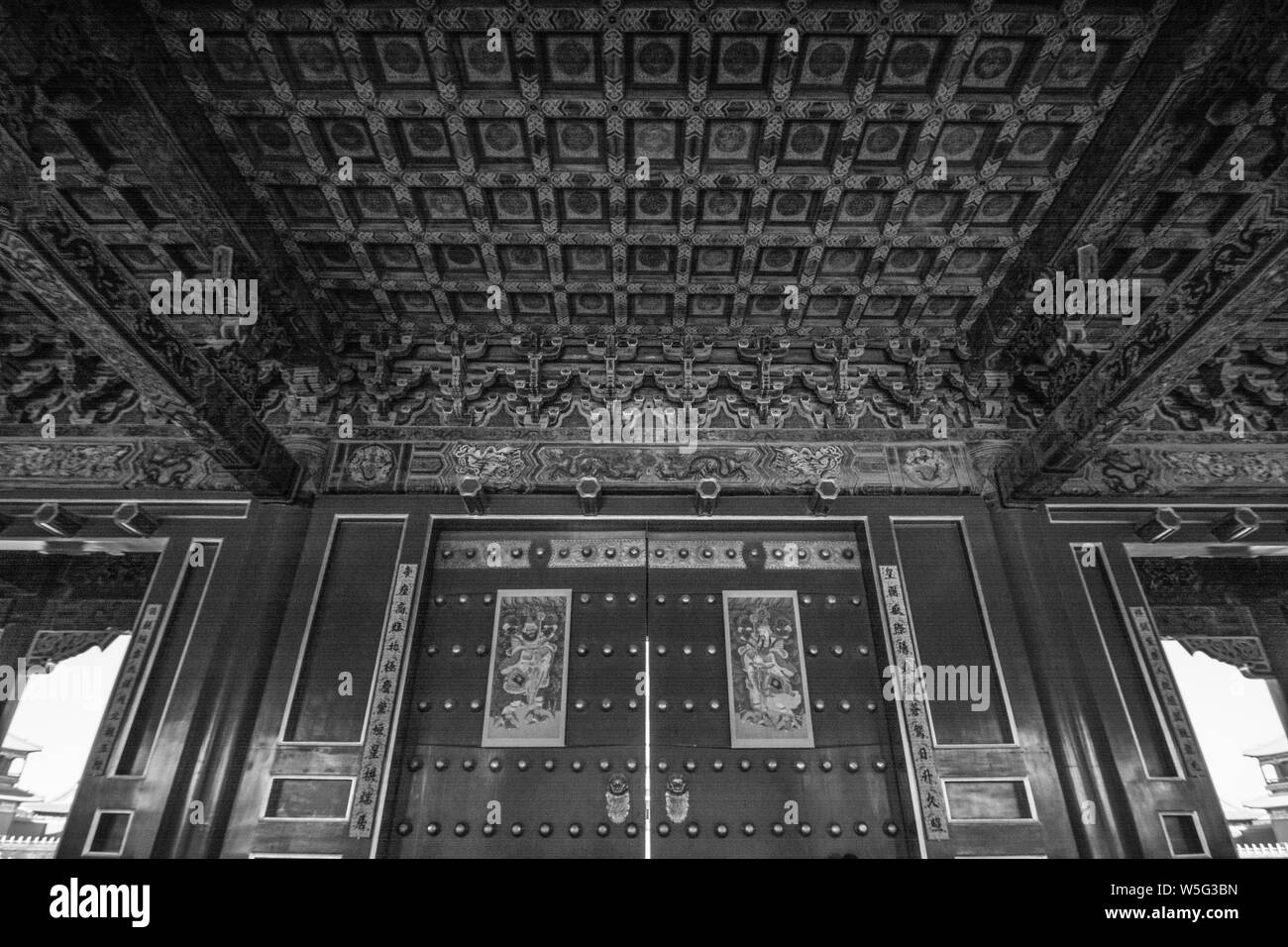 A view of the Palace Museum, also known as the Forbidden City, in ...