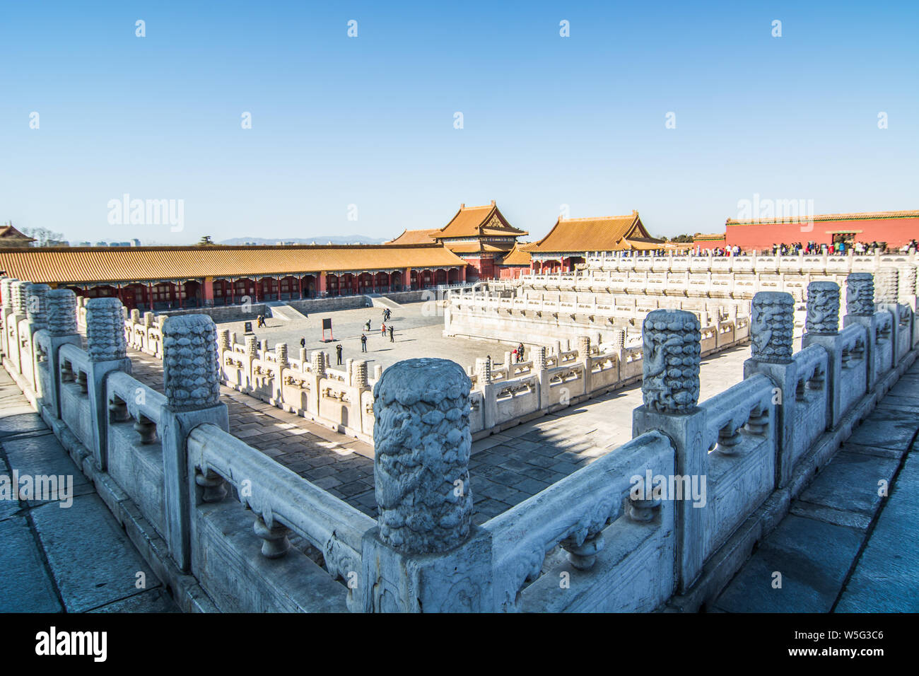 A view of the Palace Museum, also known as the Forbidden City, in ...