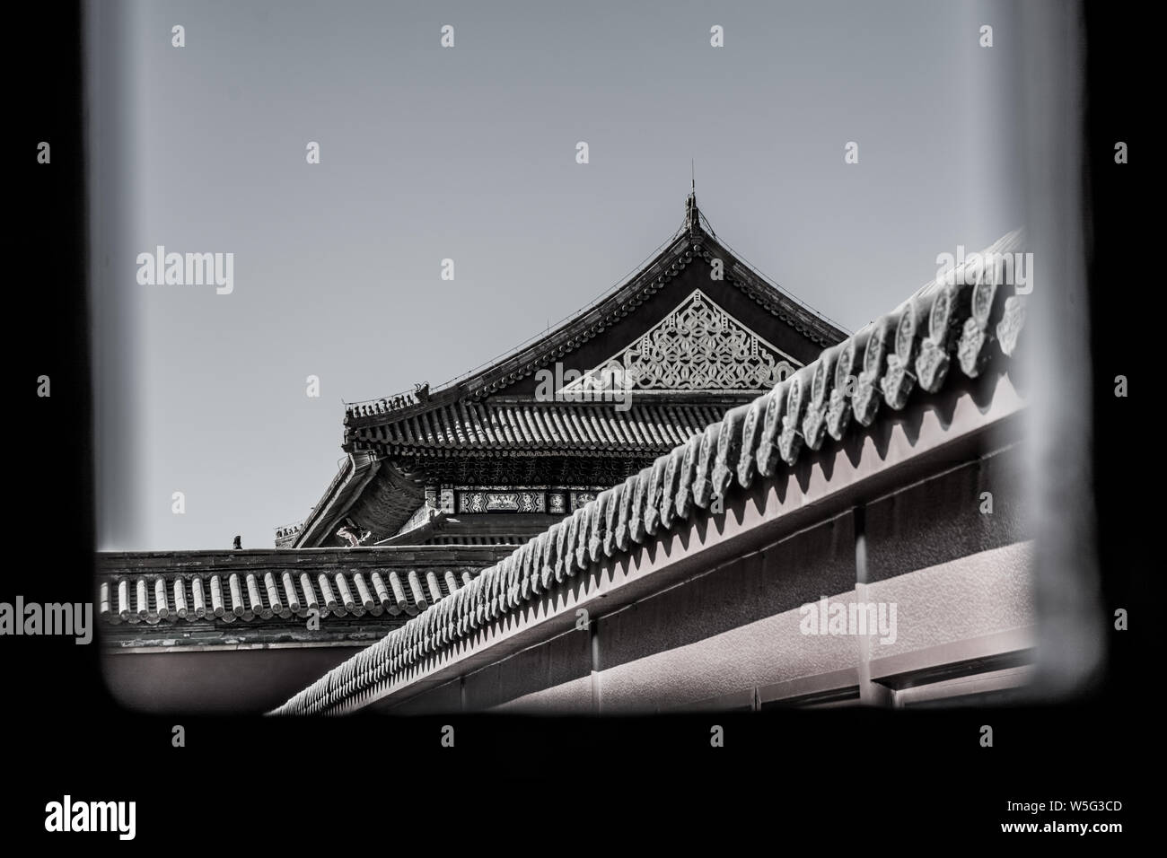 A view of the Palace Museum, also known as the Forbidden City, in ...