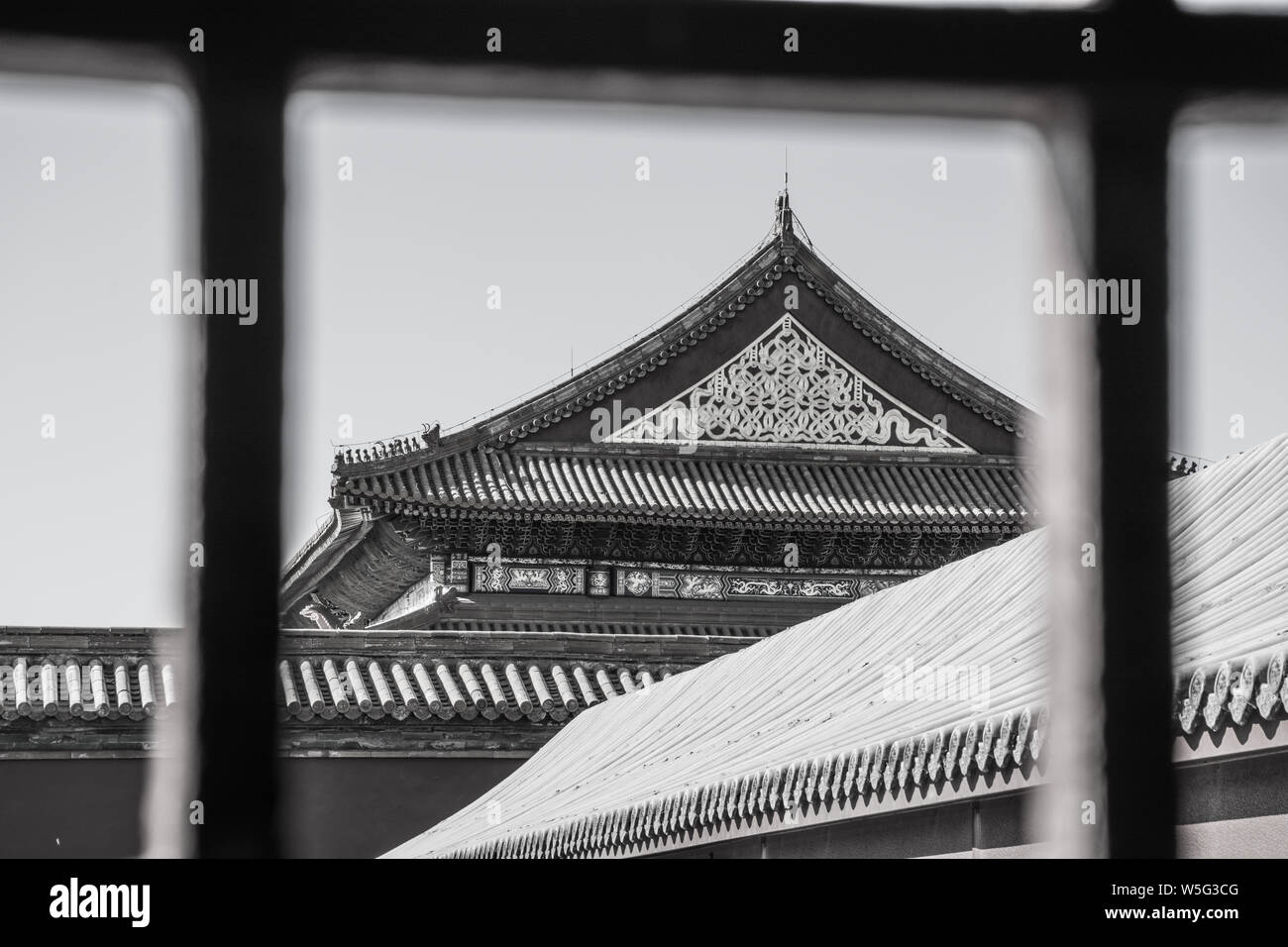 A view of the Palace Museum, also known as the Forbidden City, in ...
