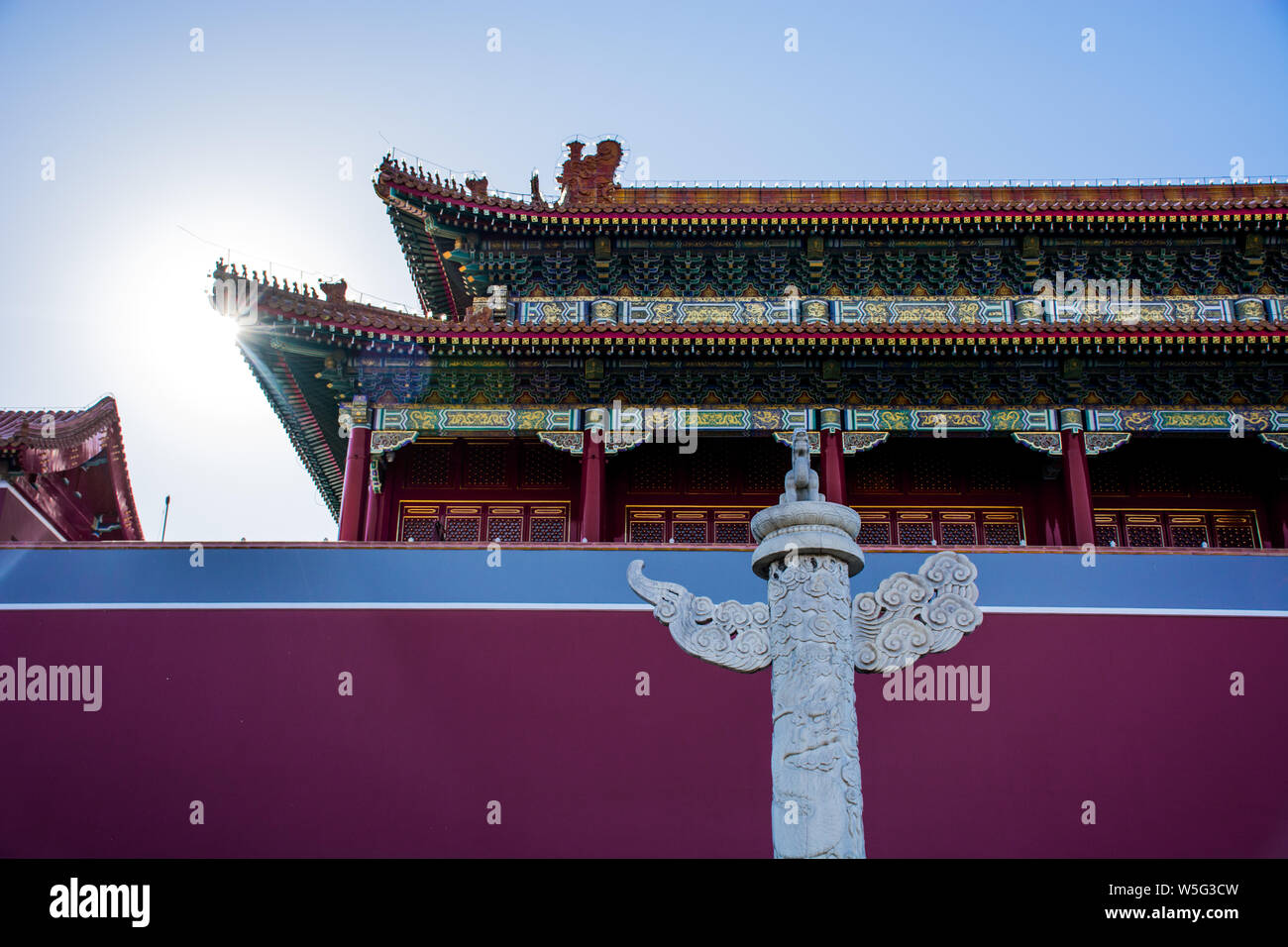 A view of the Palace Museum, also known as the Forbidden City, in ...