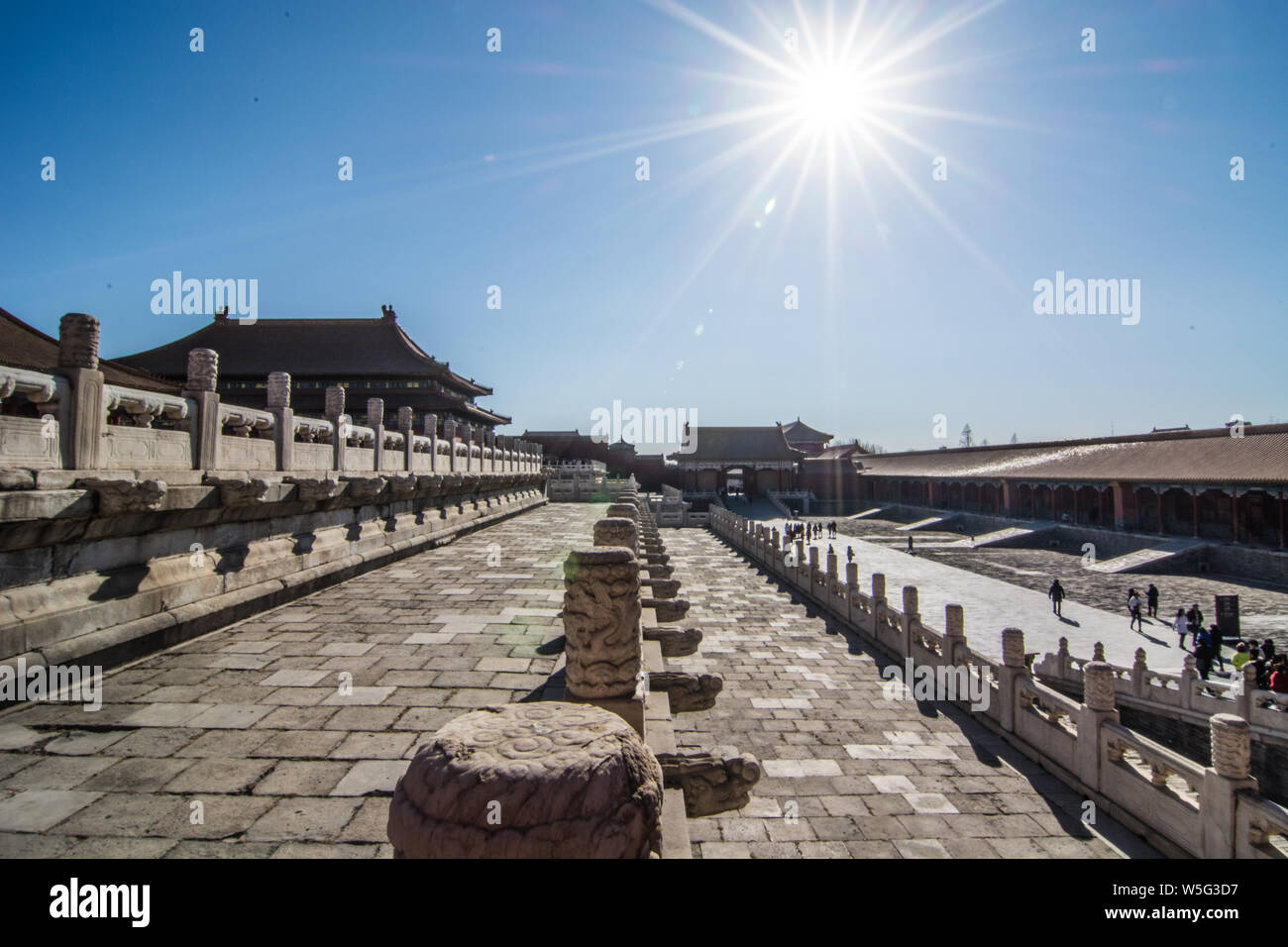 A view of the Palace Museum, also known as the Forbidden City, in ...