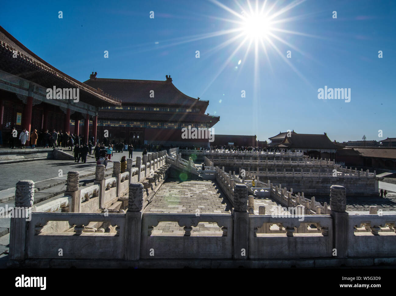A view of the Palace Museum, also known as the Forbidden City, in ...