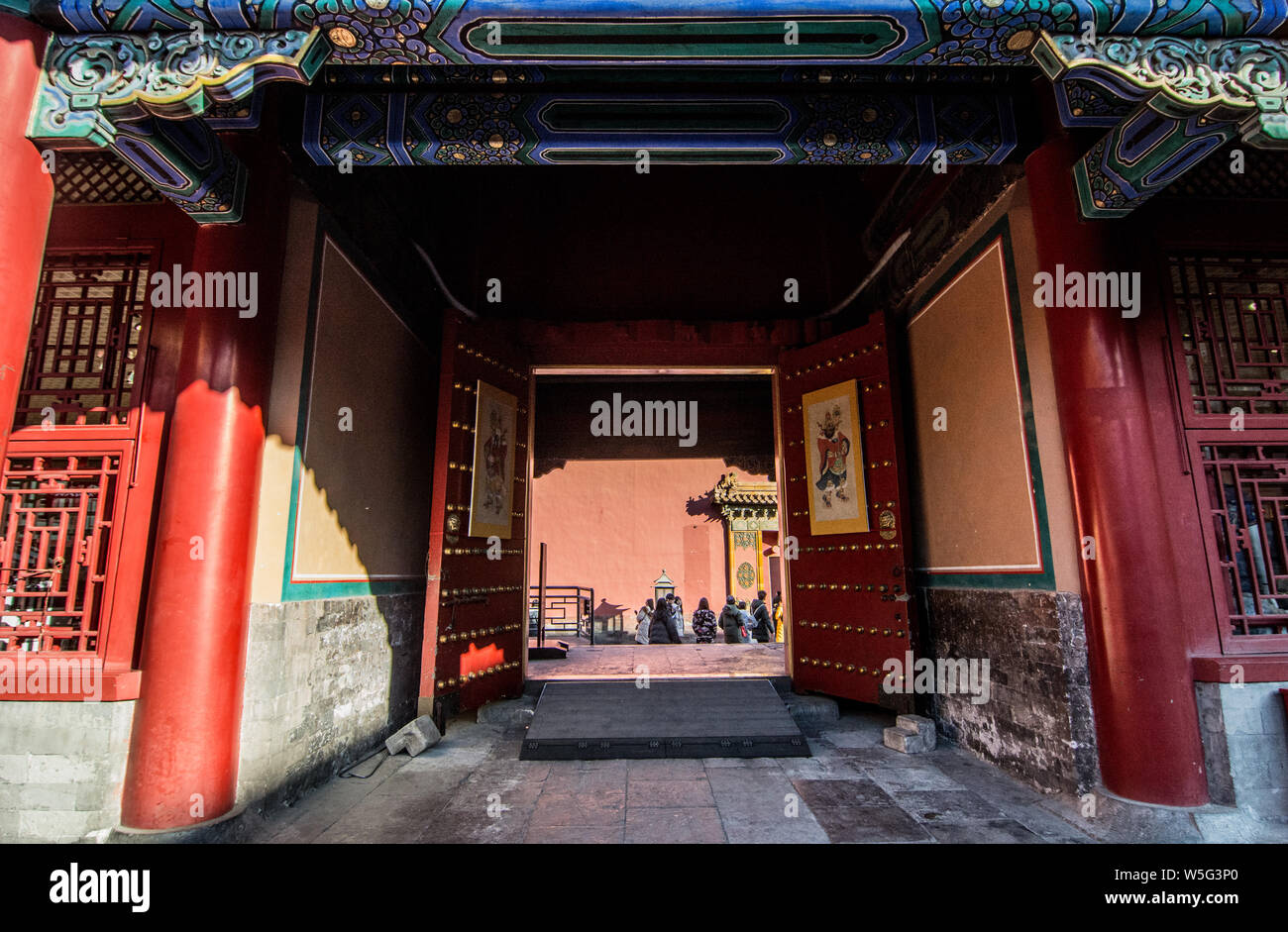 A view of the Palace Museum, also known as the Forbidden City, in ...