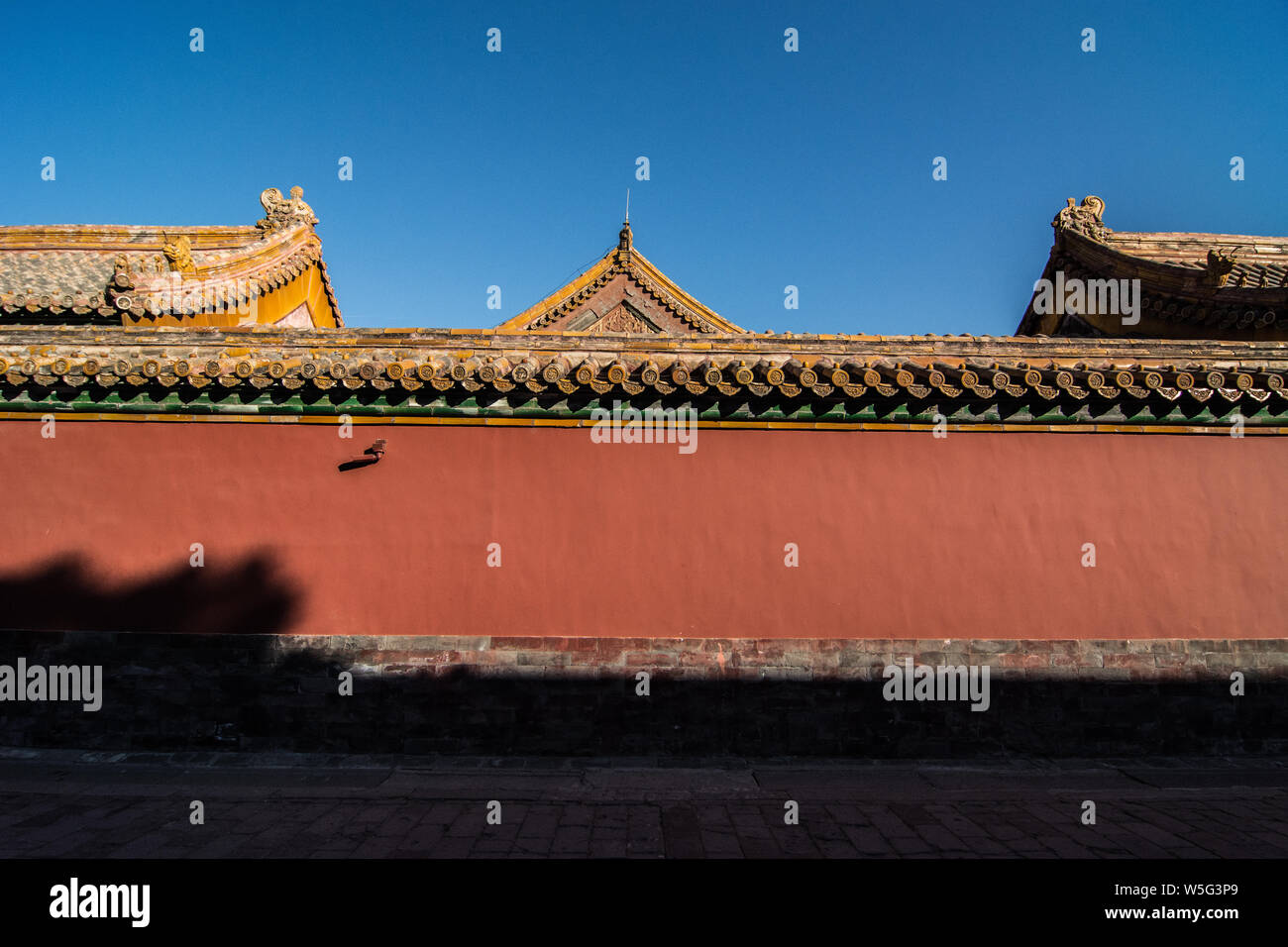 A view of the Palace Museum, also known as the Forbidden City, in ...