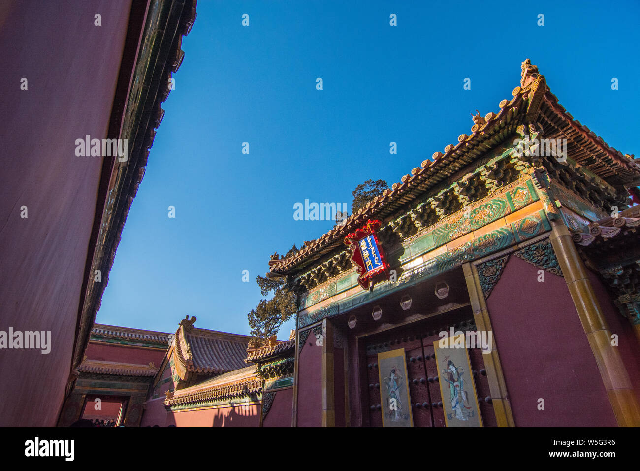 A view of the Palace Museum, also known as the Forbidden City, in ...