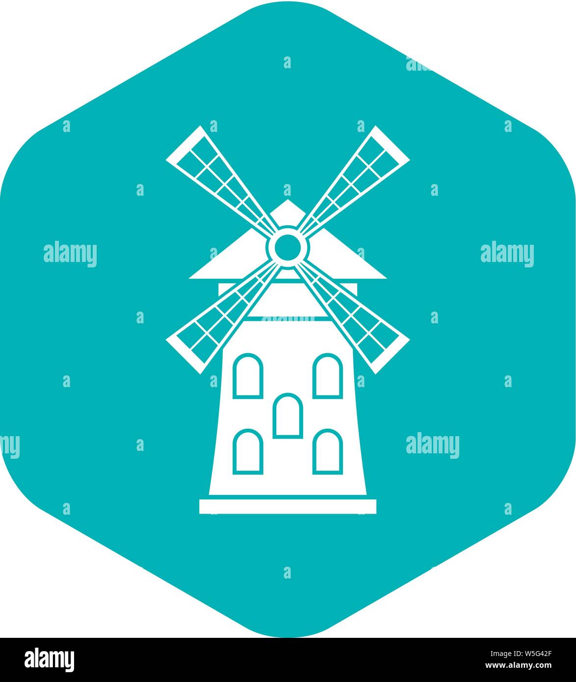 Windmill icon, simple style Stock Vector Image & Art - Alamy