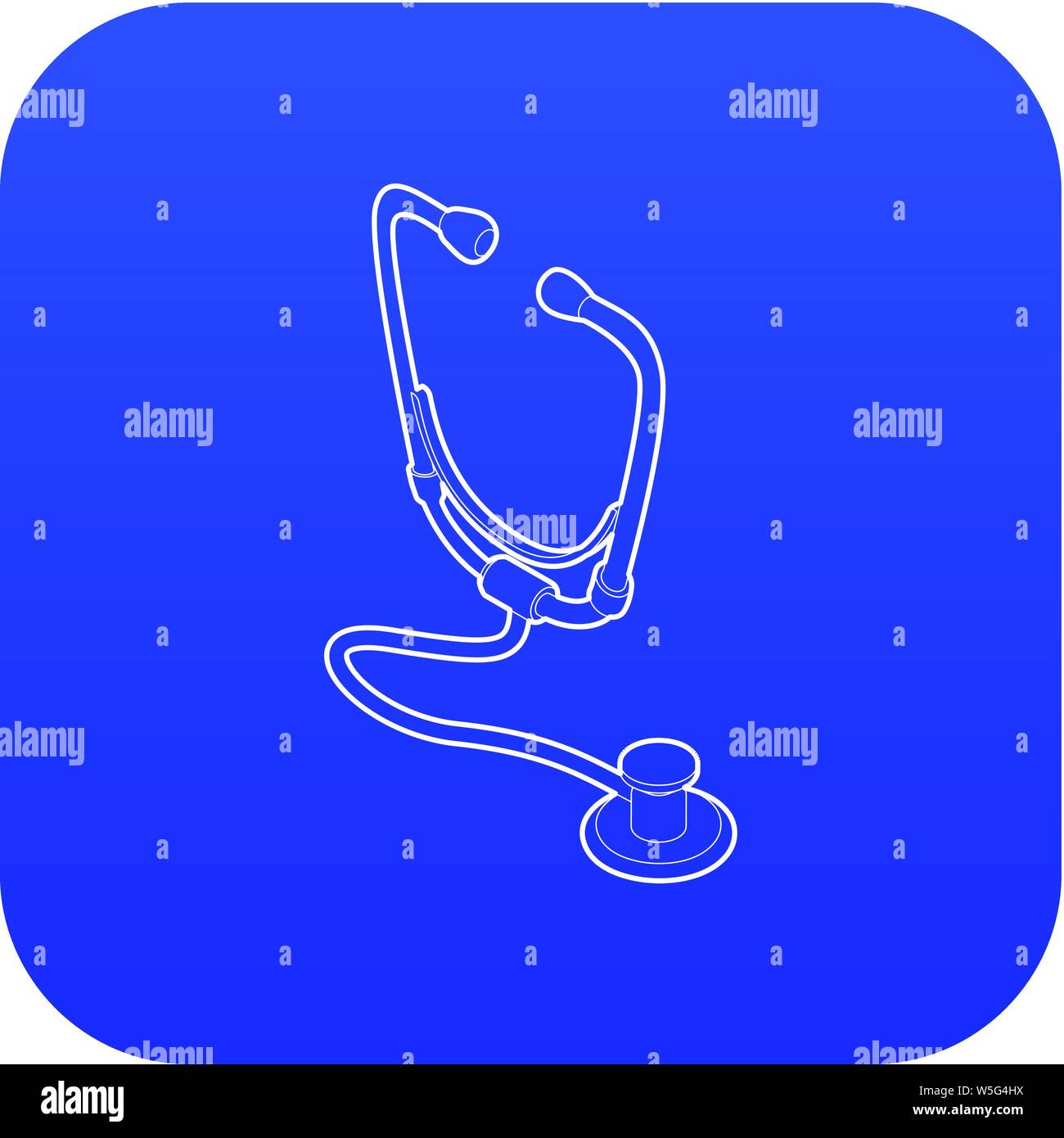 Stethoscope icon blue vector Stock Vector Image & Art - Alamy