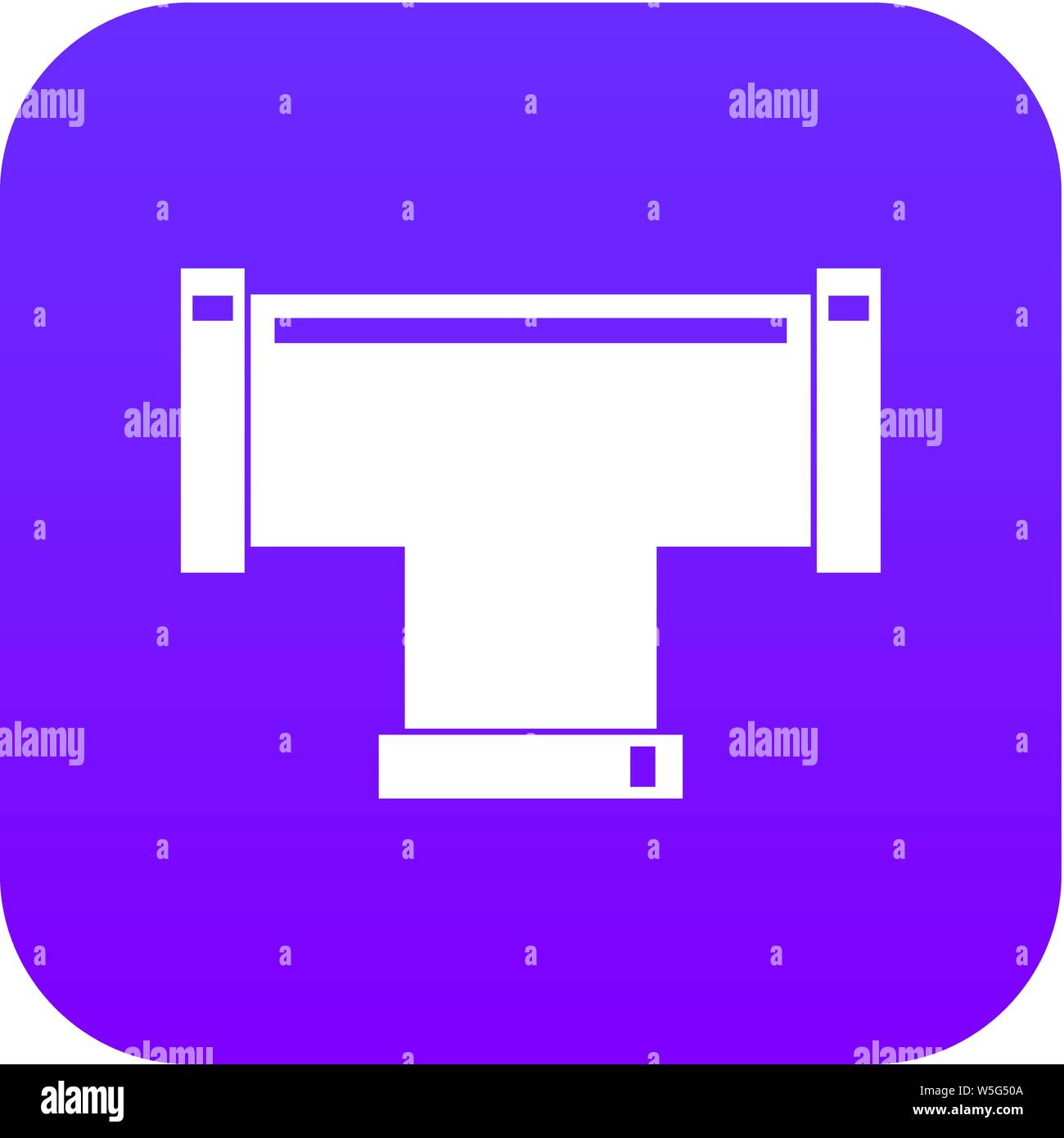 T pipe connection icon digital purple Stock Vector Image & Art - Alamy