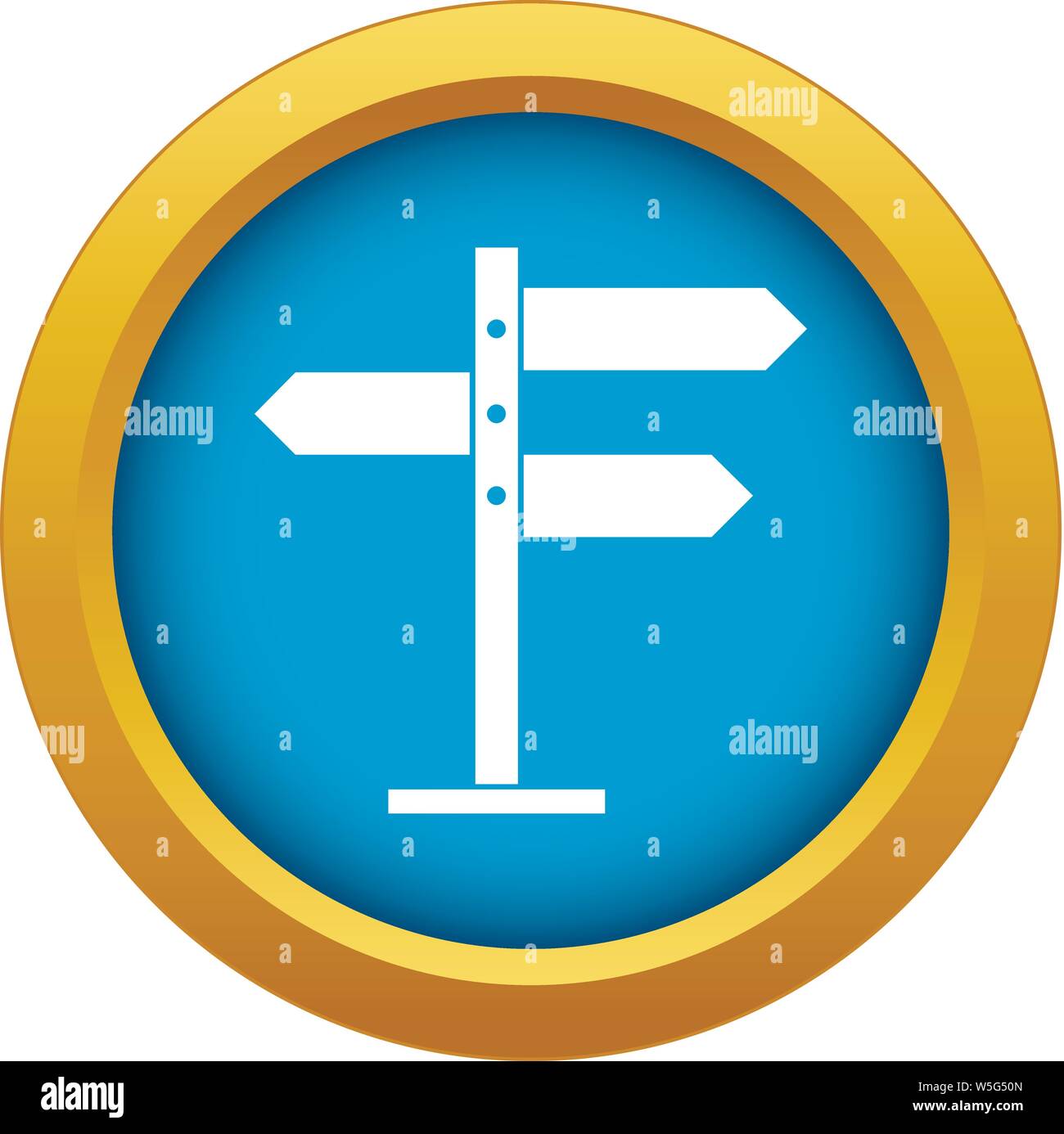 Direction signs icon blue vector isolated Stock Vector Image & Art - Alamy