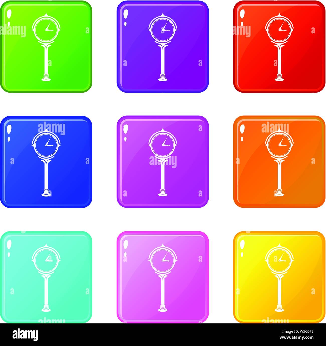 Station clock timepiece Stock Vector Images - Alamy