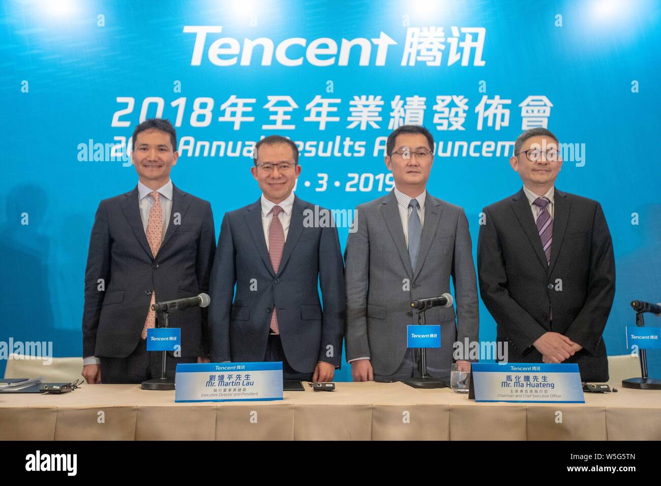 (From left) James Mitchell, chief strategy officer of Tencent, Martin ...
