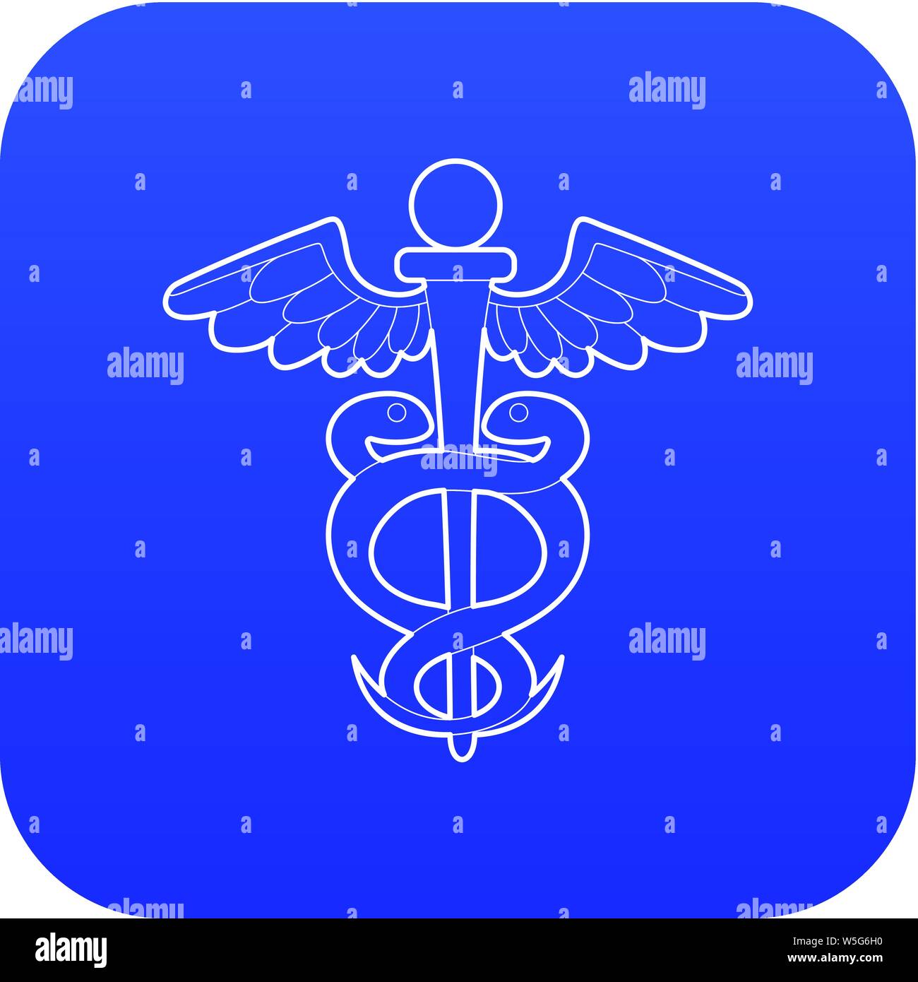 Sign medicine icon blue vector Stock Vector Image & Art - Alamy