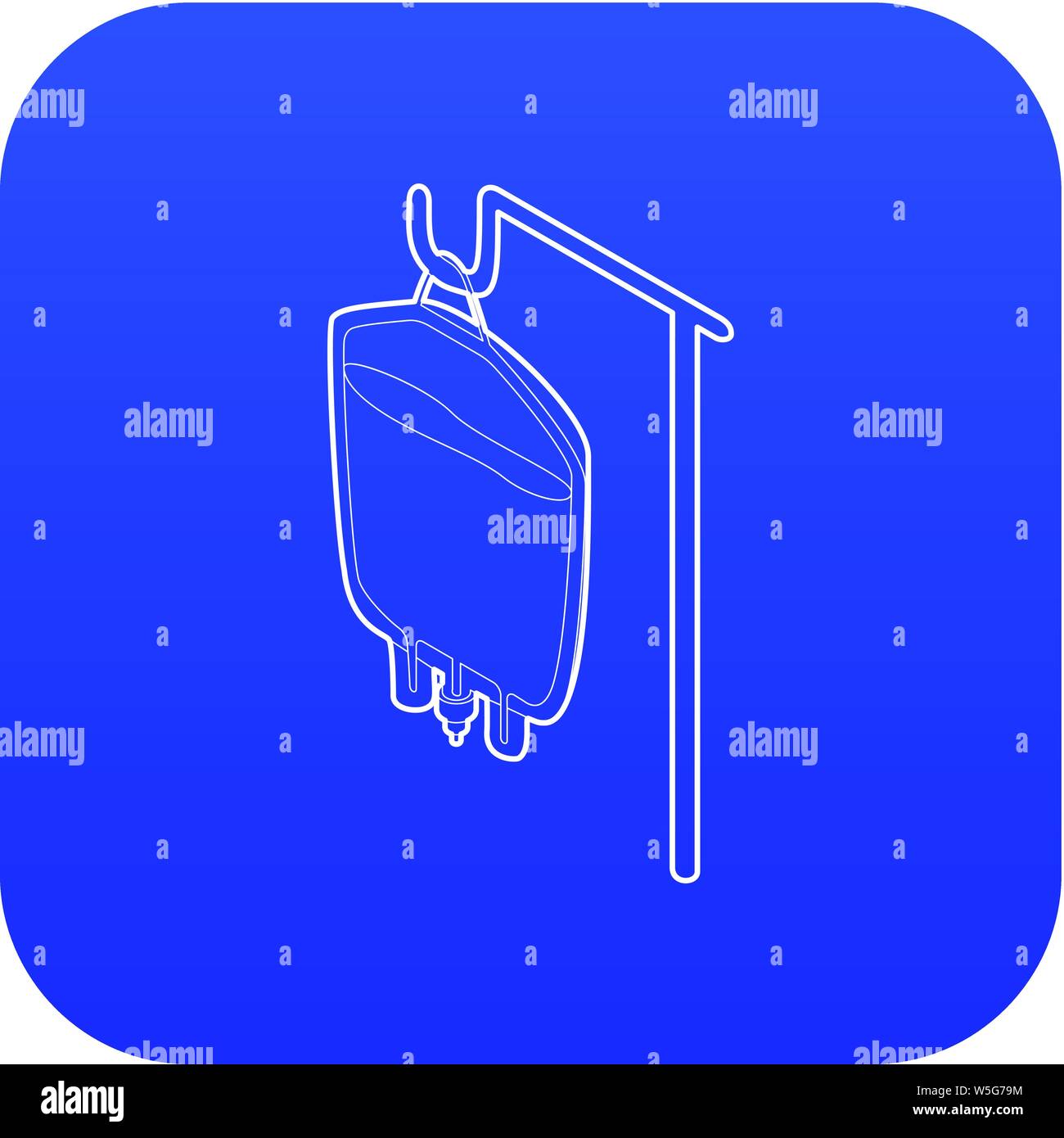 Package for blood transfusion icon blue vector Stock Vector Image & Art ...