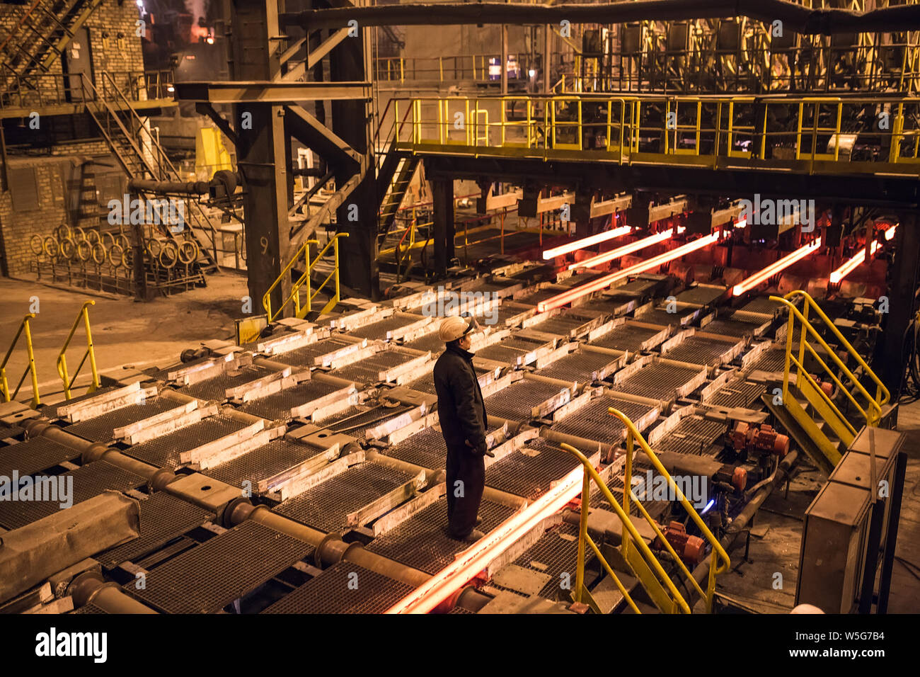 Hot billet continuous casting strand hi-res stock photography and ...