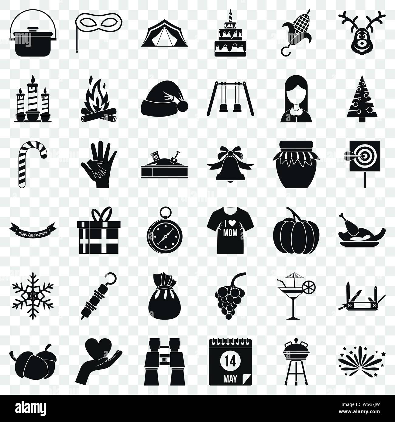 Celebration icons set, simple style Stock Vector Image & Art - Alamy