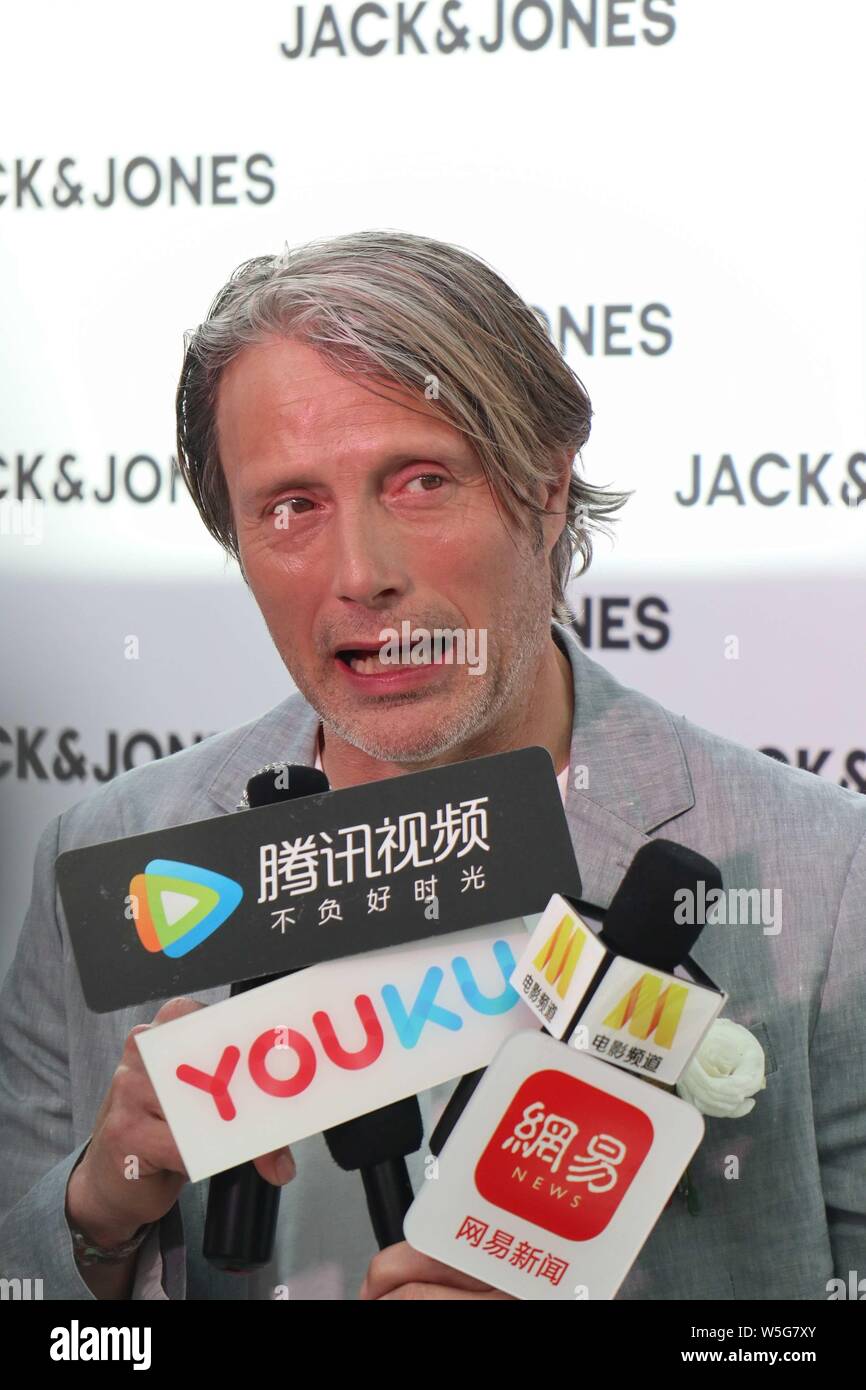 Danish actor Mads Mikkelsen attends a fan meeting and promotional event ...