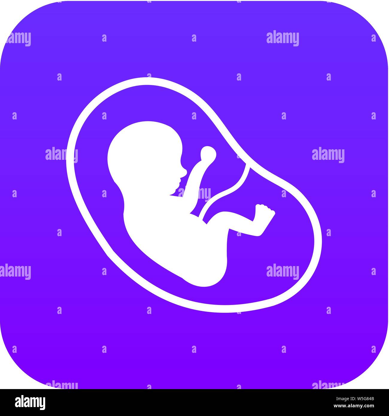 Fetus icon digital purple Stock Vector Image & Art - Alamy