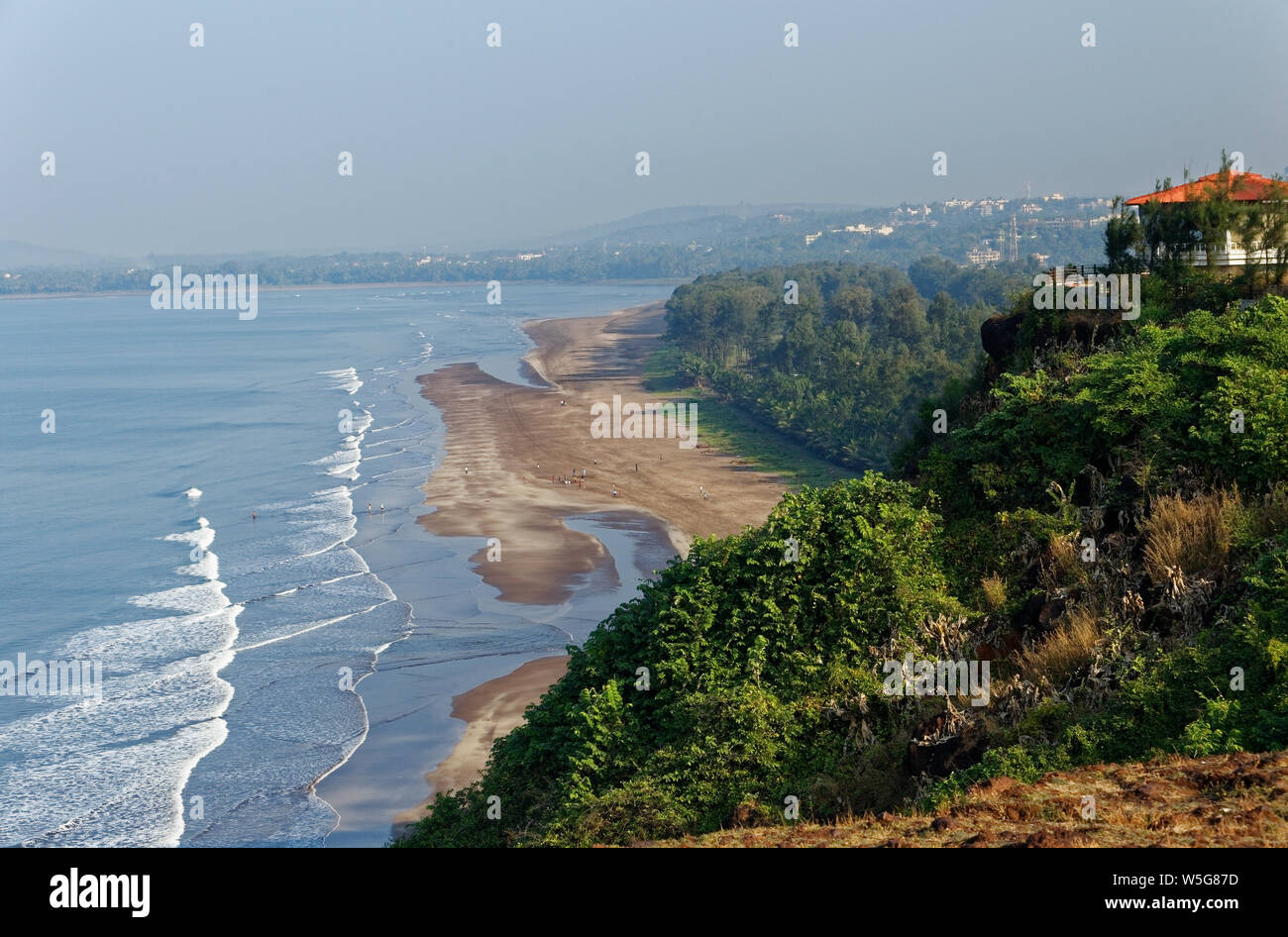 Aerial view of Bhatye Beach Ratnagiri, Maharashtra, India Stock Photo ...