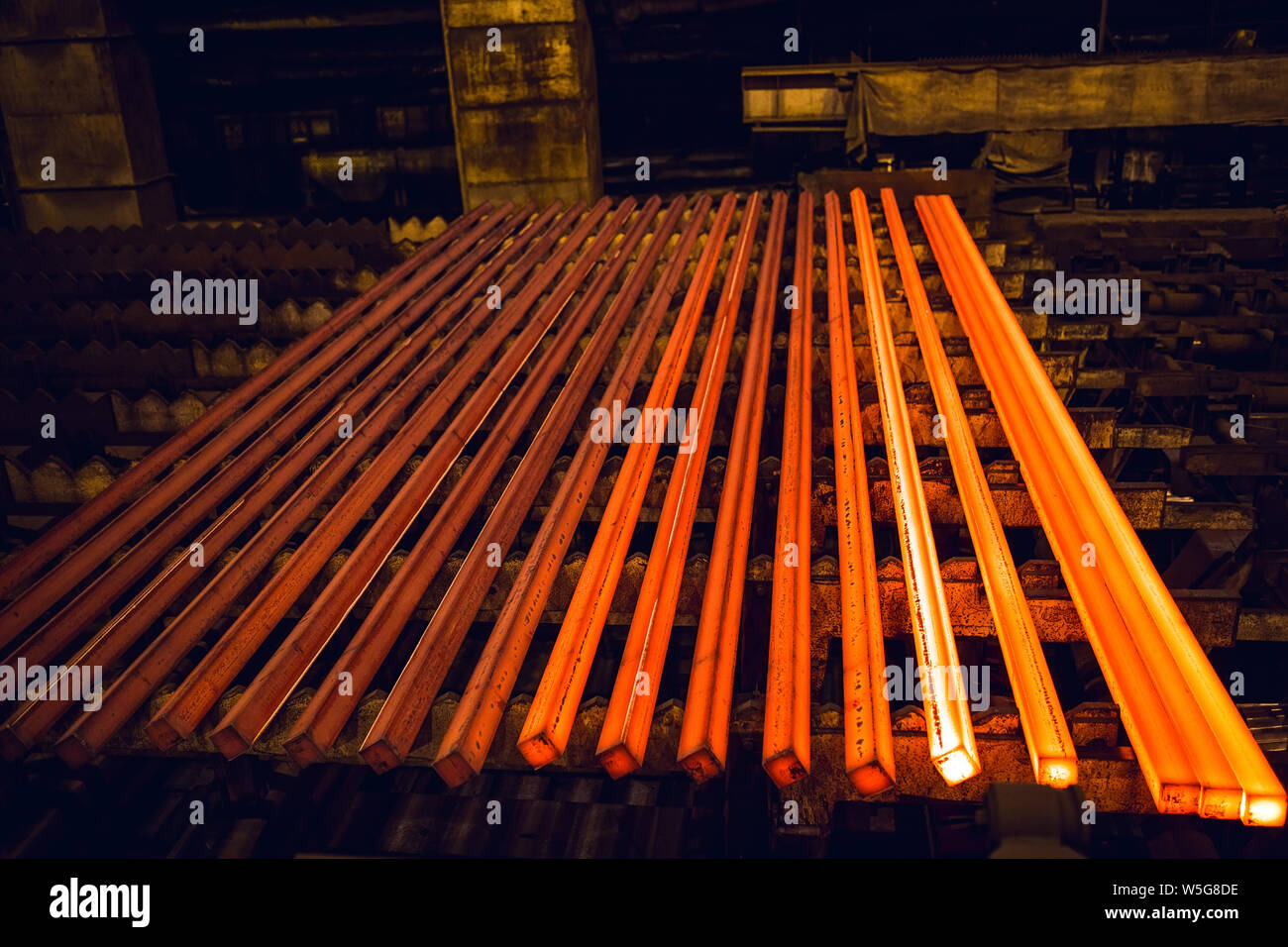 Hot billet bloom continuous casting, also called strand casting Stock ...