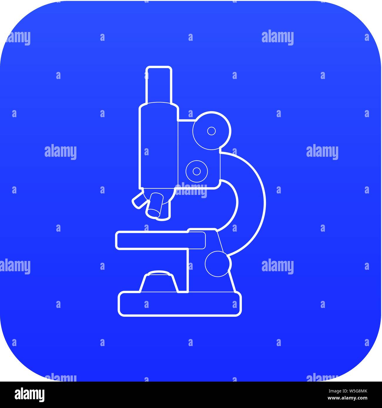 Microscope icon blue vector Stock Vector Image & Art - Alamy