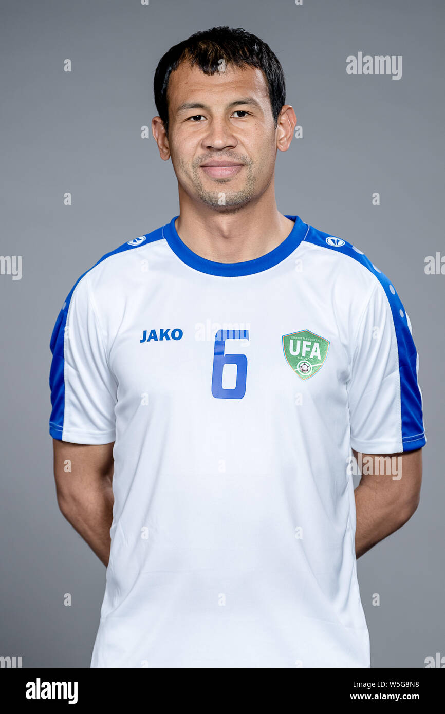 Portrait of Davron Hashimov of Uzbekistan national football team for ...
