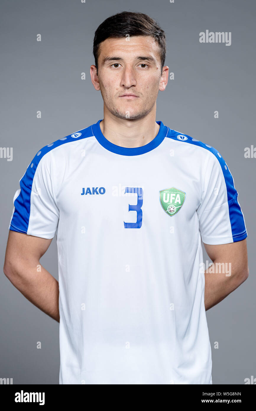 Portrait of Dostonbek Tursunov of Uzbekistan national football team for ...