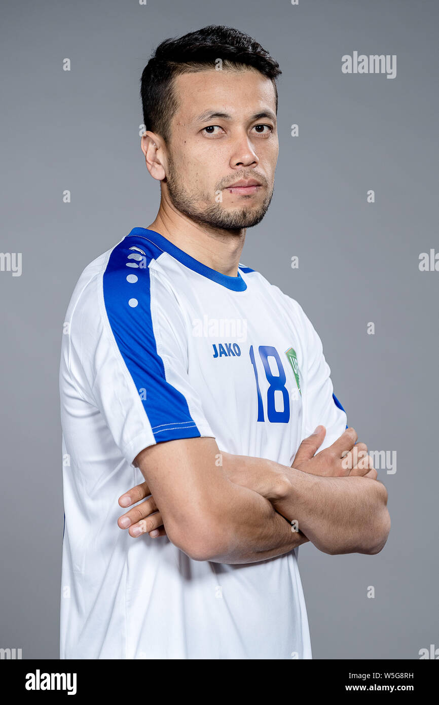 Portrait of Fozil Musaev of Uzbekistan national football team for the ...