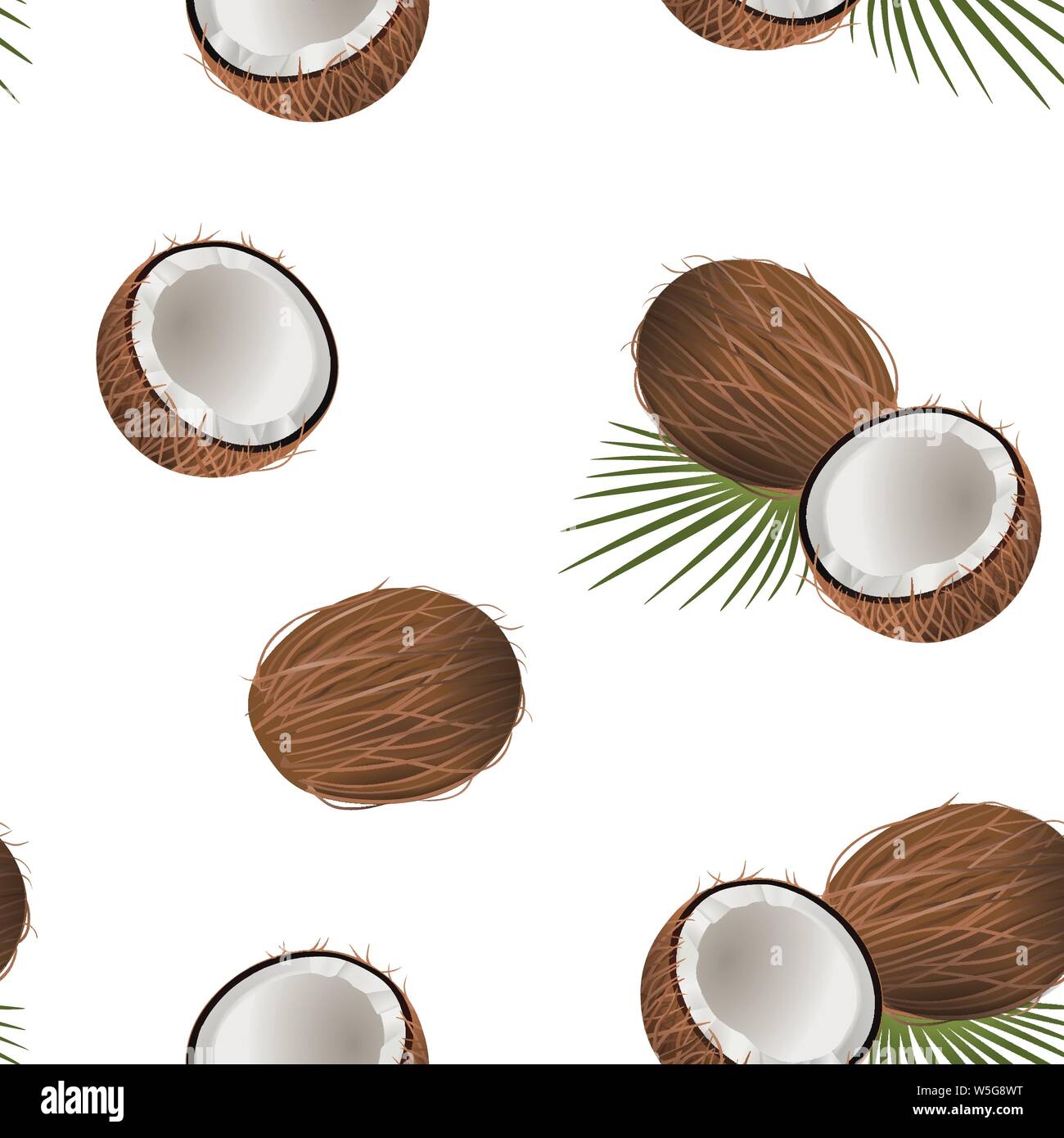 Coconuts seamless pattern vector Stock Vector Image & Art - Alamy