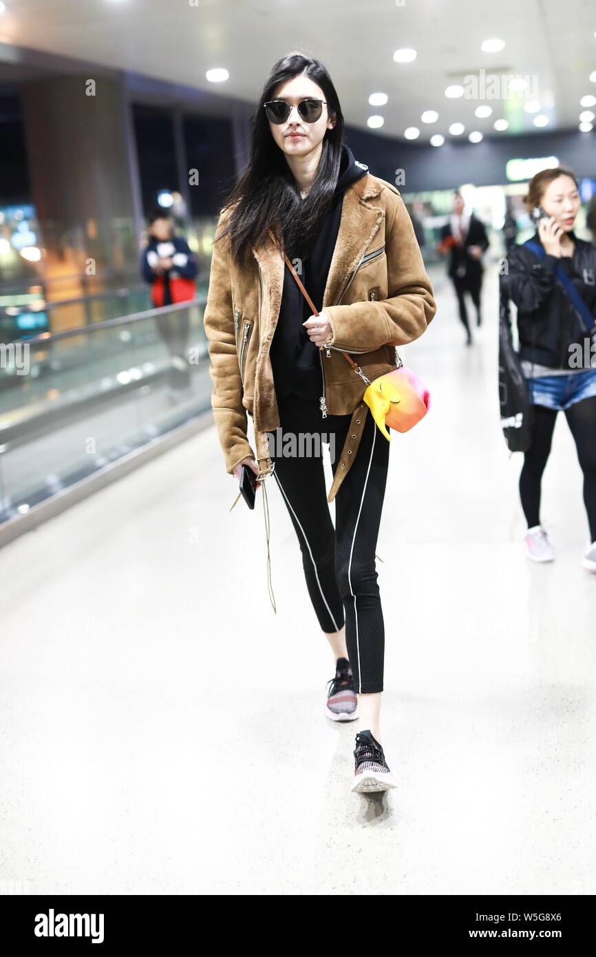 Chinese supermodel Xi Mengyao, better known as Ming Xi, arrives at the ...