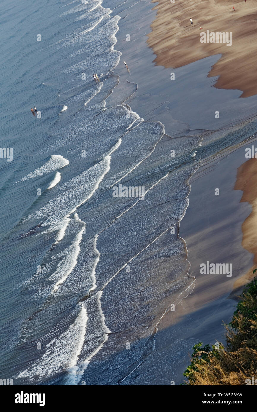 Aerial view of Bhatye Beach Ratnagiri, Maharashtra, India Stock Photo ...