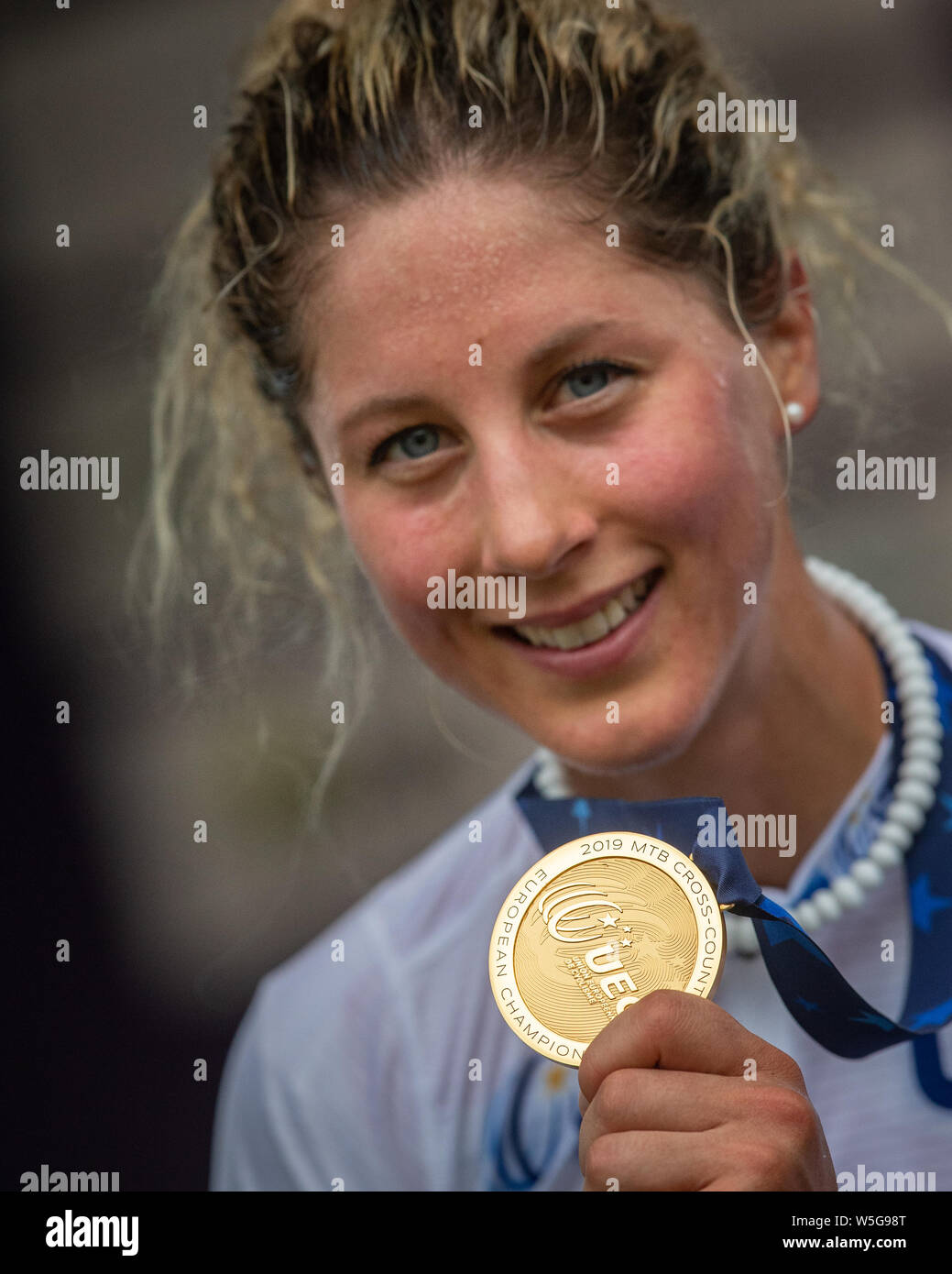 Gold medalist Switzerland's Jolanda Neff during the women elite Cross ...